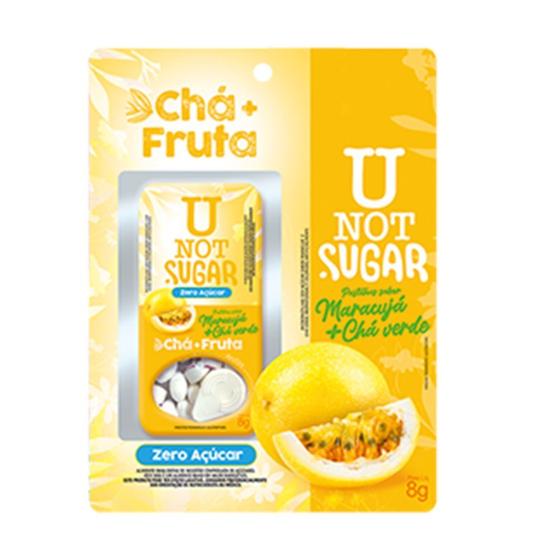 Pastilha Chá+Fruta U Not Sugar Sabor Maracujá + Chá Verde Zero Açúcar ...