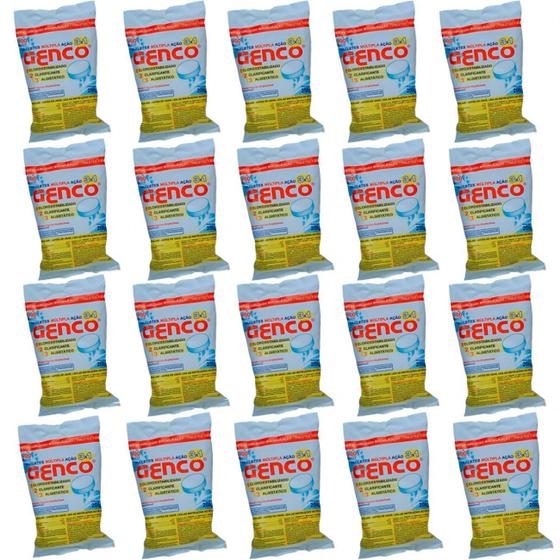 Pastilha Cloro Tablete Kit C/20 Pedra 200 Gramas 3 x 1 C/ Clarificante ...