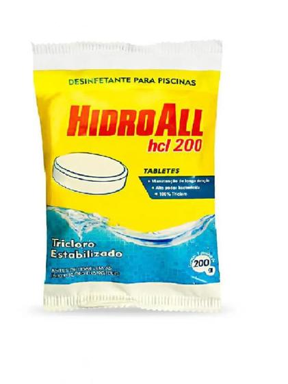 Pastilha de cloro hcl 200 hidroall 200gr - Hidro All - Cloro para ...