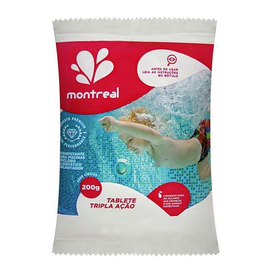 Pastilha de Cloro Tripla Ação Montreal 200g - Cloro para Piscina ...