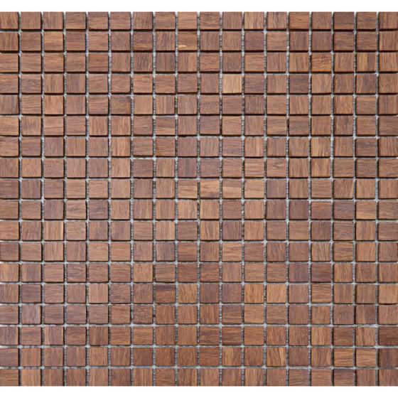 Pastilha de Madeira Wood Mosaic 30,7cmx 30,7cm Glass Mosaic Lesoto ...