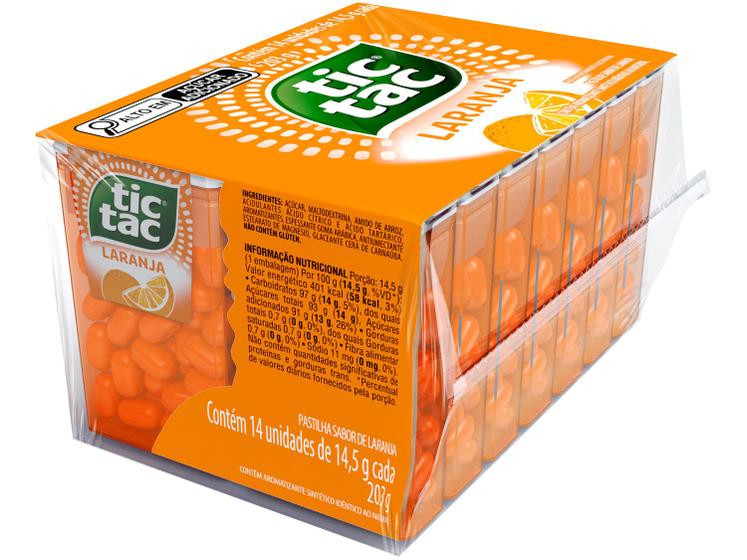 Pastilha Ferrero Tic Tac Laranja 14,5g Display com 14 Unidades ...