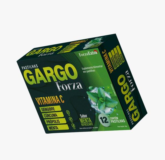 Pastilhas De Menta Para Garganta Gargo Forza Com 12 Pastilha - FORZA ...