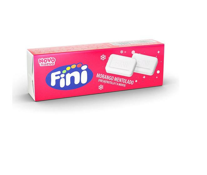 Pastilhas Fini Sabor MORANGO Mentolado Explosão De Frescor 14G - Balas ...