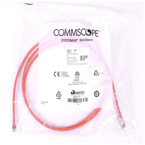Patch Cord Commscope Cat6 Injetado 100% Cobre 1,5mt - Materiais ...
