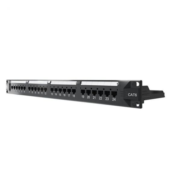 Patch panel cat.6 24 portas t568a/b 35050439 - FURUKAWA SOHO PLUS ...
