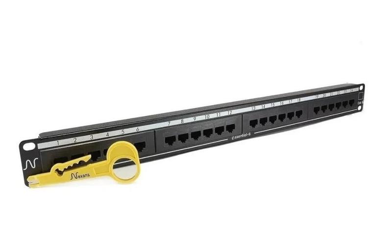 Patch Panel Gigabit Cat6 24 Portas Utp Nexans N500.206-b - Patch Panel ...