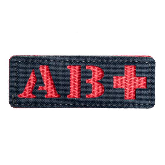 Patch Tipo Sanguíneo AB+ Warfare c/tiras autocolantes - Preto(7cm X 4cm ...