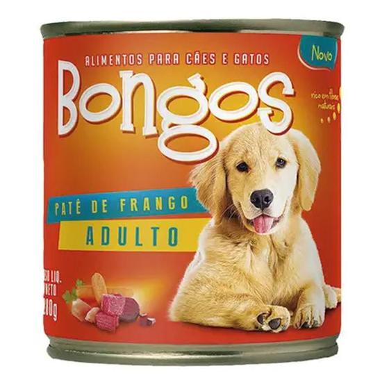 Patê De Frango Bongos Cachorro Adultos 280g Kit Com 12 Unid - Pet Bom ...