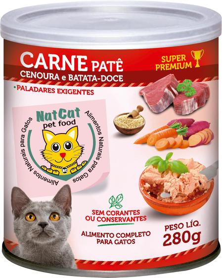 Patê Natural Super Premium Gato Carne - Comida para Gato, Ração úmida ...