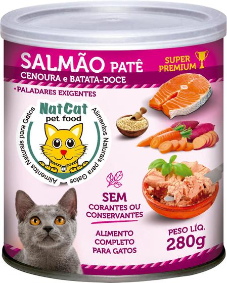 Patê Natural Super Premium Gato Salmão - Comida para Gato, Ração úmida ...