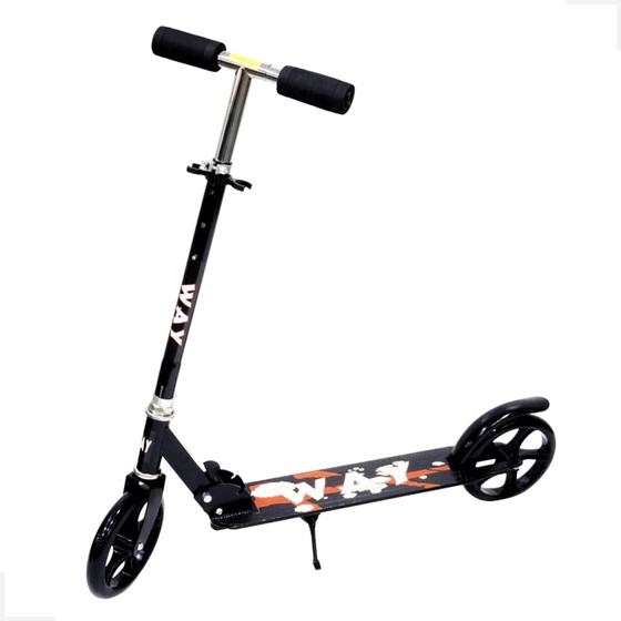 Patinete juvenil adultos crianças até 100kg preto dobrável - IMPORTWAY ...