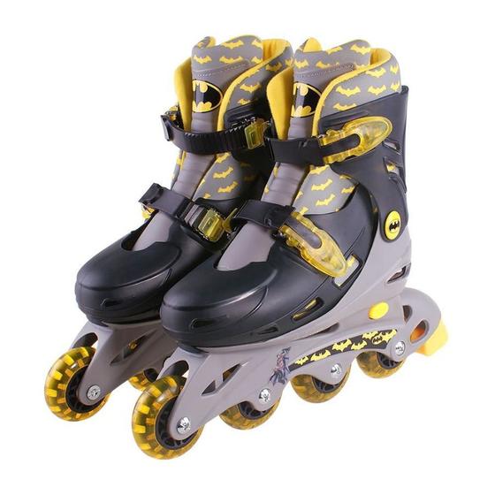 Patins 4 Rodas Inline Batman Infantil Ajustável 33-36 Fun - Patins in ...