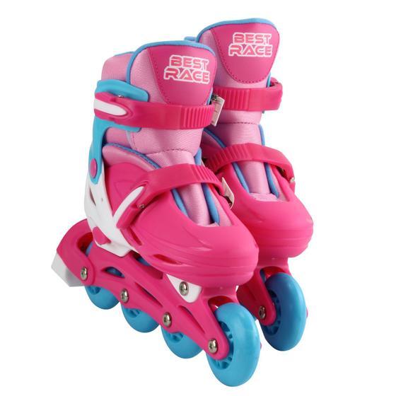 Patins Feminino Com Led Rodas Infantil Ajustável 32 Ao 35 - BBR Toys ...
