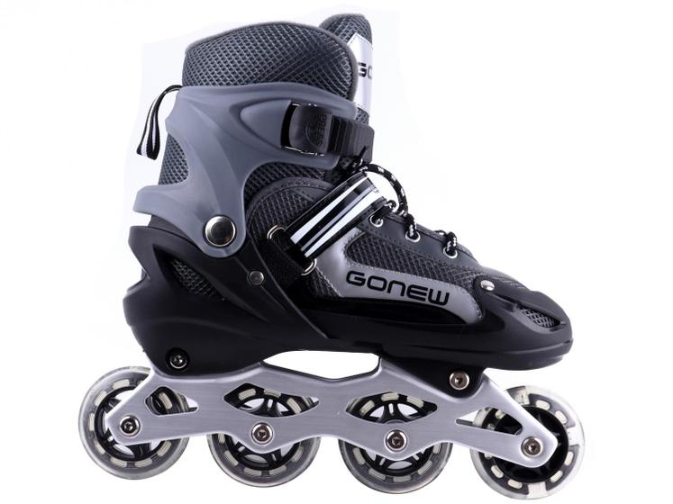 Patins in Line Infantil Gonew Wheel Abec - Cinza - Patins in Line ...