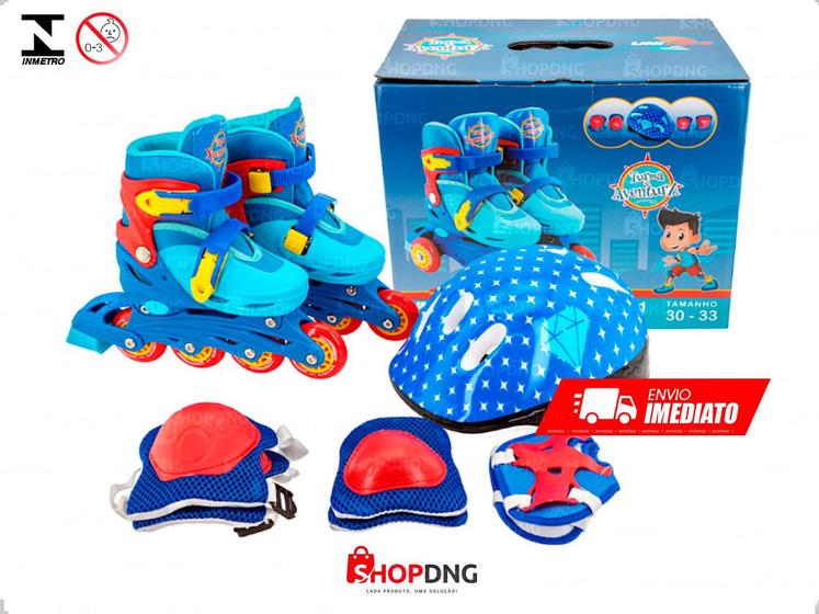 Patins Infantil 2 Em 1 Ajustável Menino Inline Triline 30-33 (1504 ...