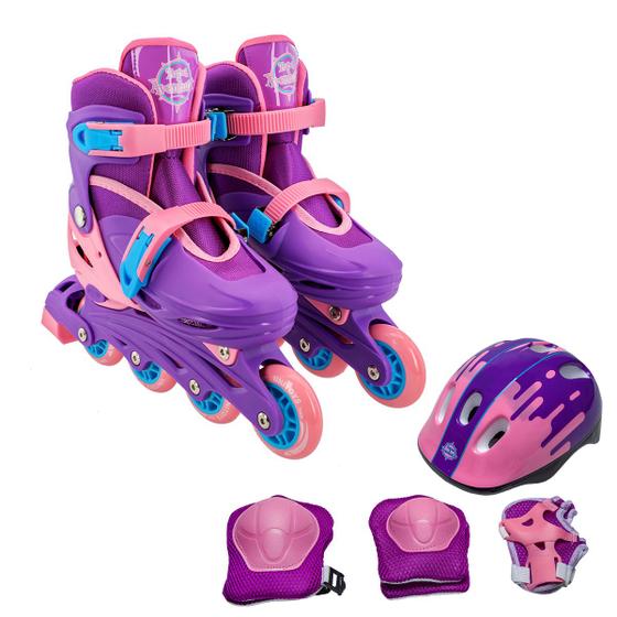 Patins Infantil 4 Rodas Feminino Menina Roller 30-33 - Unitoys - Patins ...