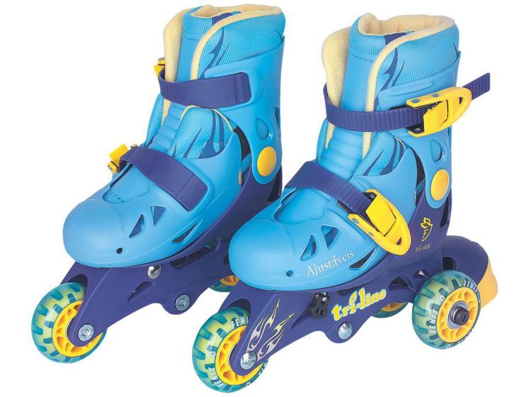 Patins Infantil Fênix Meu Primeiro Patins Azul - com Acessórios ...