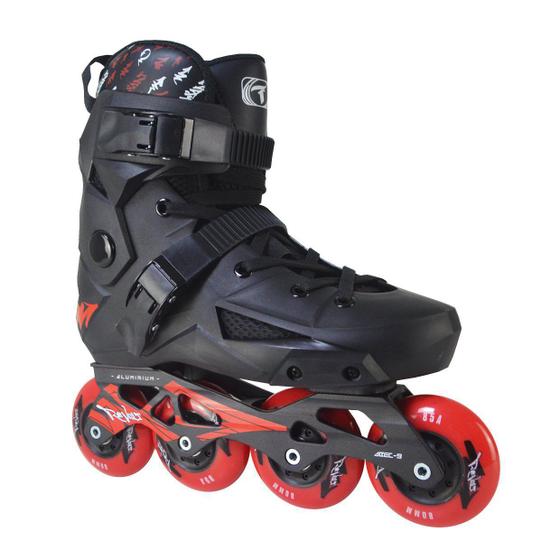 Patins Inline Freestyle Traxart Revolt Black Special Edition - 80mm ...