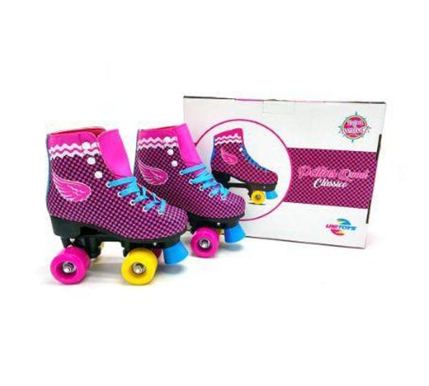 Patins Quad Clássico Xadrez Tamanho 36 Unitoys - Patins 4 Rodas ...