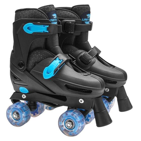 Patins Quad Infantil 4 Rodas Led Masculino numero 34-37 - Unitoys ...