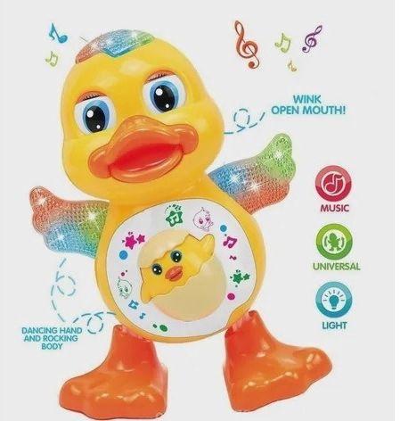 Pato de Brinquedo Anda Canta Dança Emite Som e Luz Duck Dancing - Toys ...