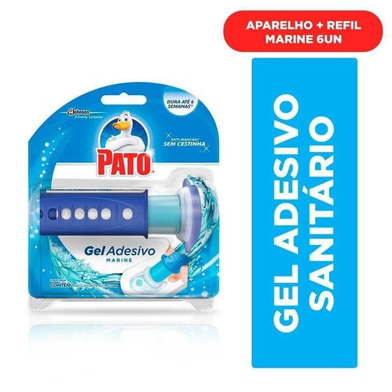 Pato Gel Adesivo Sanitário Marine com 6 Discos - Pastilha Sanitária ...