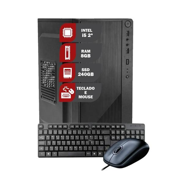Pc Computador Cpu Core I5, Ssd 240Gb, 8Gb Ram, Teclado+Mouse - Ouzze - PC Gamer Completo ...