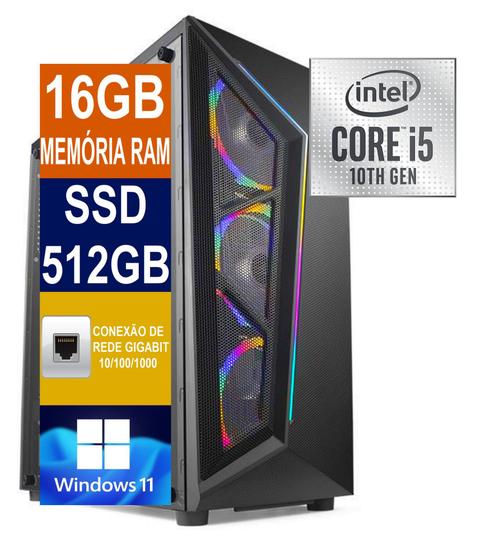 PC Computador CPU I5 10400 / SSD 512GB M2 NVME / 16GB Memória Ram DDR4 ...