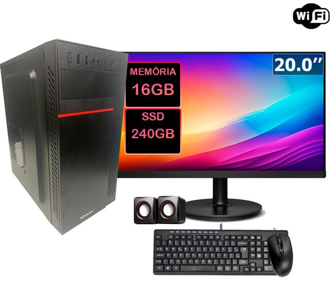 Pc Computador Desktop Completo Intel I5 16gb Ssd 240gb Wifi - Gabinete Gamer - Magazine Luiza