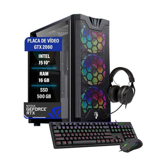 Pc Computador Gamer I5 10 16Gb Ram Ssd 500Gb Rtx 2060 - Fonecar ...