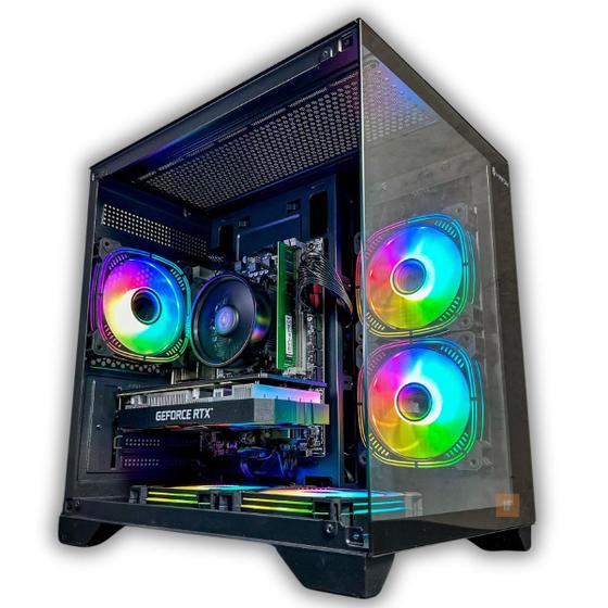 PC Cpu Gamer Branco Aquário Ryzen 5 5500 16GB SSD 512GB RTX 3050 Pronto ...