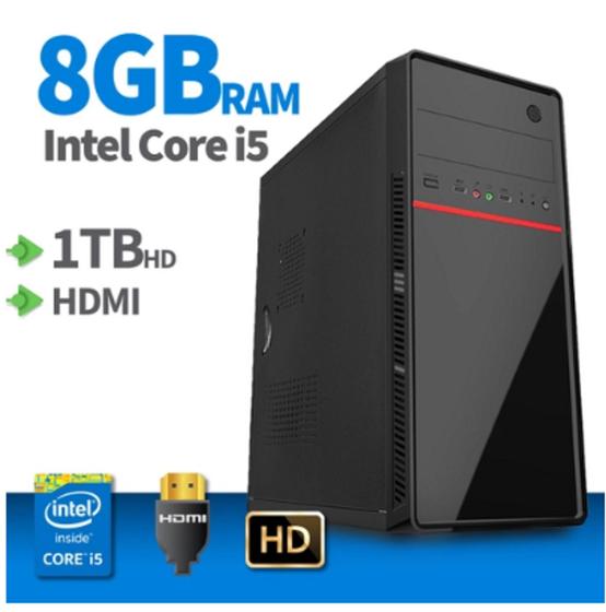 Pc Desktop Computador CPU Intel Core i5 8GB HD 1TB Com Hdmi Desktop Pc ...