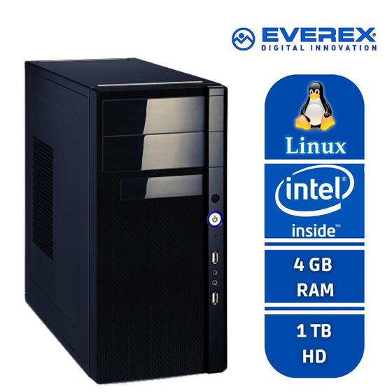 PC Desktop Everex Intel Dual Core 4GB 1TB HDMI Preto - Everex Computer ...