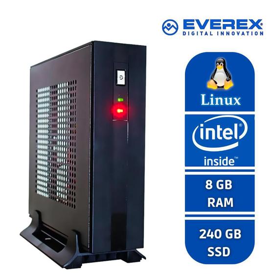 PC Desktop Everex Slim Intel Dual Core, 8GB DDR4 Memória, 240GB SSD e ...