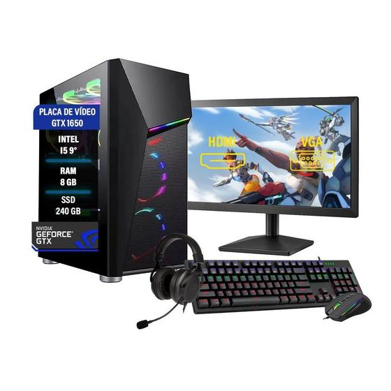 Pc Gamer Completo I5 9400F 16Gb Ssd 240 Hd1Tb Gtx 1650 - Fonecar ...