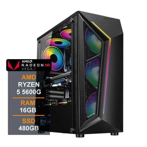 Pc Gamer Cpu Ryzen 5 5600G Vega 7 Ssd 480gb Memoria Ram 16gb - MRP ...