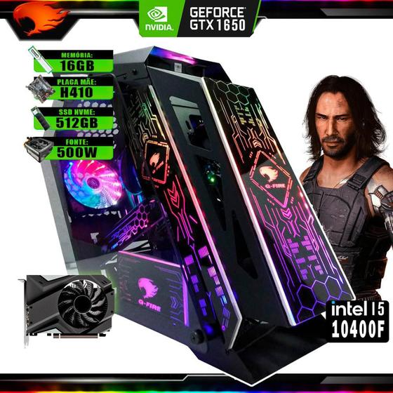 Pc Gamer G-Fire Htg-734 Intel i5 10400F 16Gb (GTX 1650 4Gb) SSD NVME ...