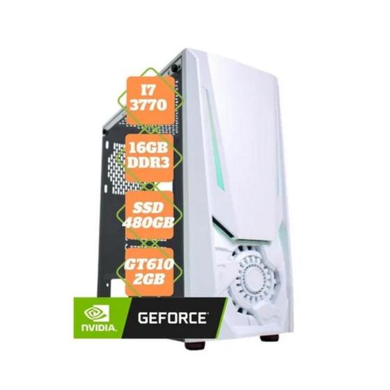 Pc Gamer Game Branco Core I7 3.4gz 16gb Ssd 480gb 500w GT610 - Option ...