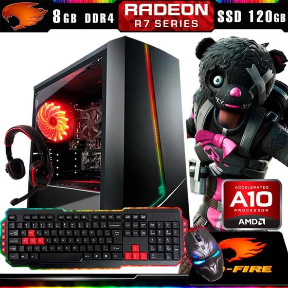 Pc Gamer Kit G-Fire Htg-431 AMD A10 9700 8Gb (Radeon R7 2Gb) SSD 120Gb - PIXXO - Computador ...