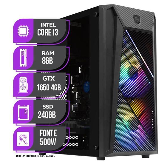 PC Gamer Mancer, Intel I3 10100F, H510M, GTX 1650 4GB, 8GB DDR4, SSD 240GB - Computador Gamer ...