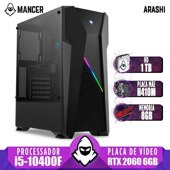 PC Gamer Mancer, Intel i5-10400F, RTX 2060 6GB, 8GB, HD 1TB - Computador Gamer - Magazine Luiza
