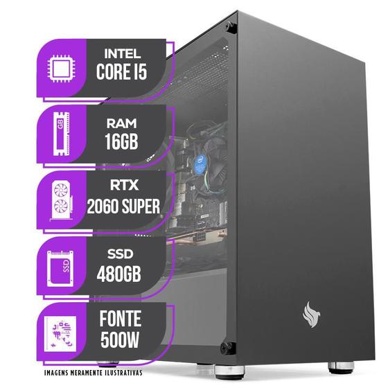 PC Gamer Mancer, Intel i5-10400F, RTX 2060 Super 8GB, 16GB DDR4, SSD ...