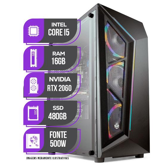 PC Gamer Mancer, Intel i5 8º, Placa de Video RTX 2060 6GB, 16GB DDR4 ...