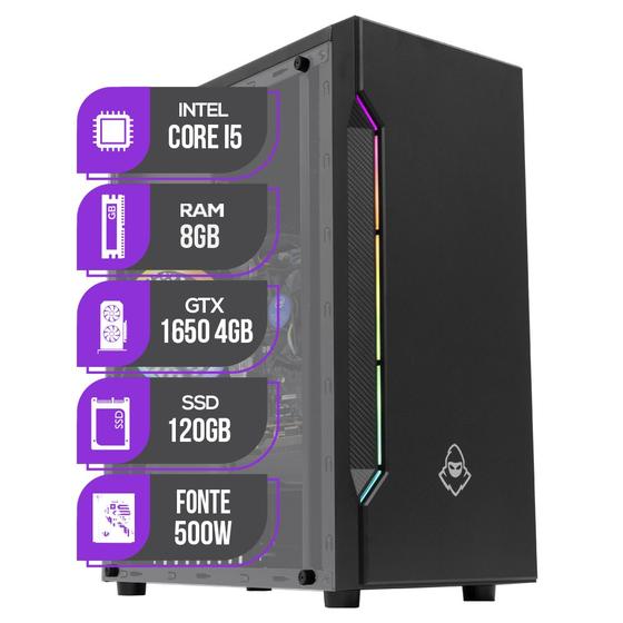 PC Gamer Mancer, Intel i5, GTX 1650 4GB, 8GB DE RAM, SSD 120GB, Fonte ...