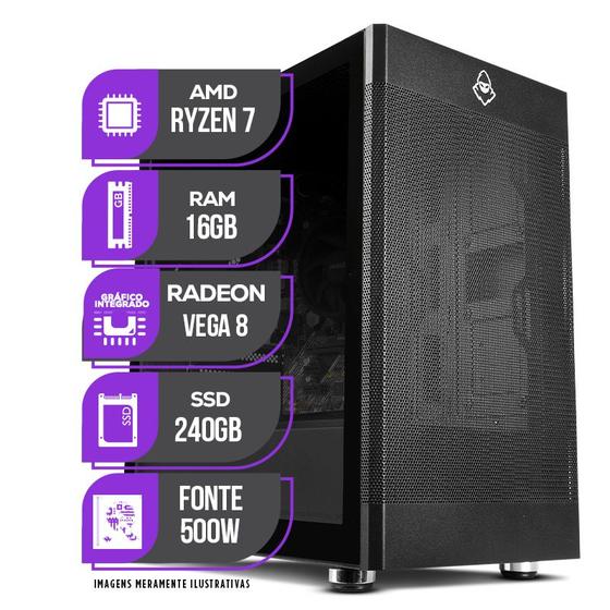 PC Gamer Mancer, Ryzen 7 5700G, VEGA 8, A520M, 16GB DDR4, SSD 240GB ...