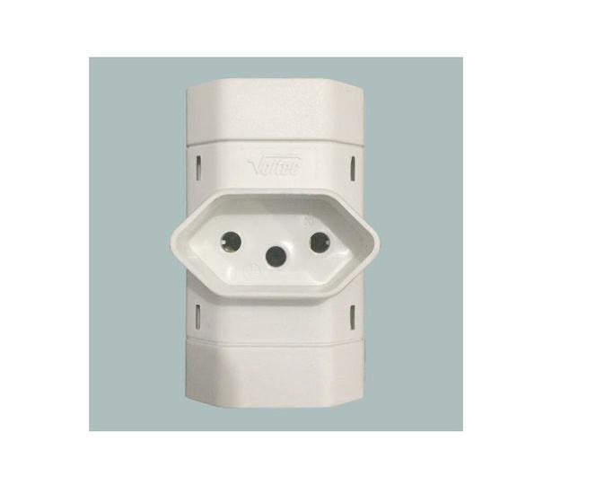 Pct 02 Adaptador Inmetro Benjamin Tê Inmetro Padrão Para Tomada 10a 2P ...