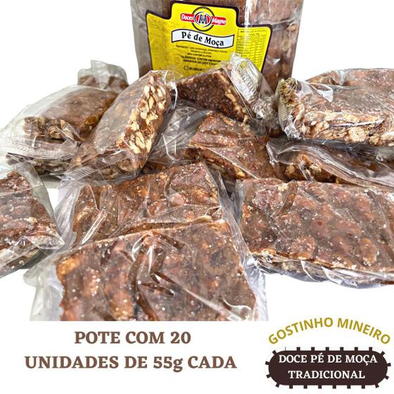 Pé de Moça Tradicional Doce Mineirinho Pote 20 Unidades - Doces Magnos ...