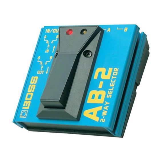Pedal Boss Ab-2 Way Selector Seletor de Canal - Pedal para Instrumentos ...
