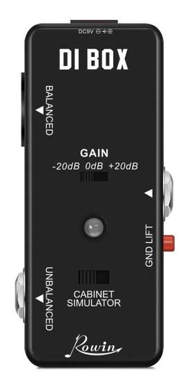 Pedal Direct Box Impulse Response Simulador Gabinete Guitarra Baixo - Rowin - Pedal para ...